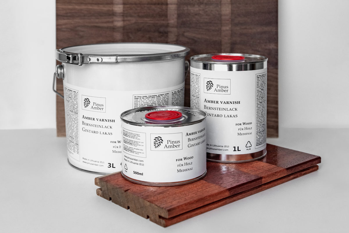 Varnish for wood of natural Baltic amber – Pinus Amber